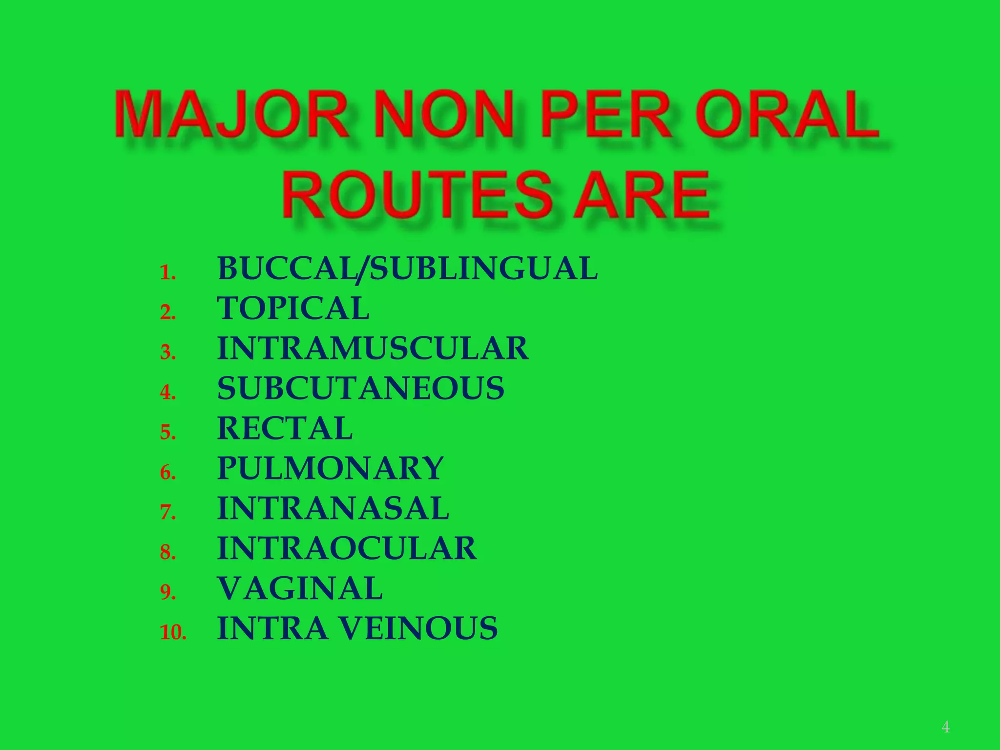 Absorption of drug from non per oral route | PPTX