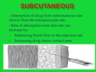 Absorption of drug from non per oral route | PPTX