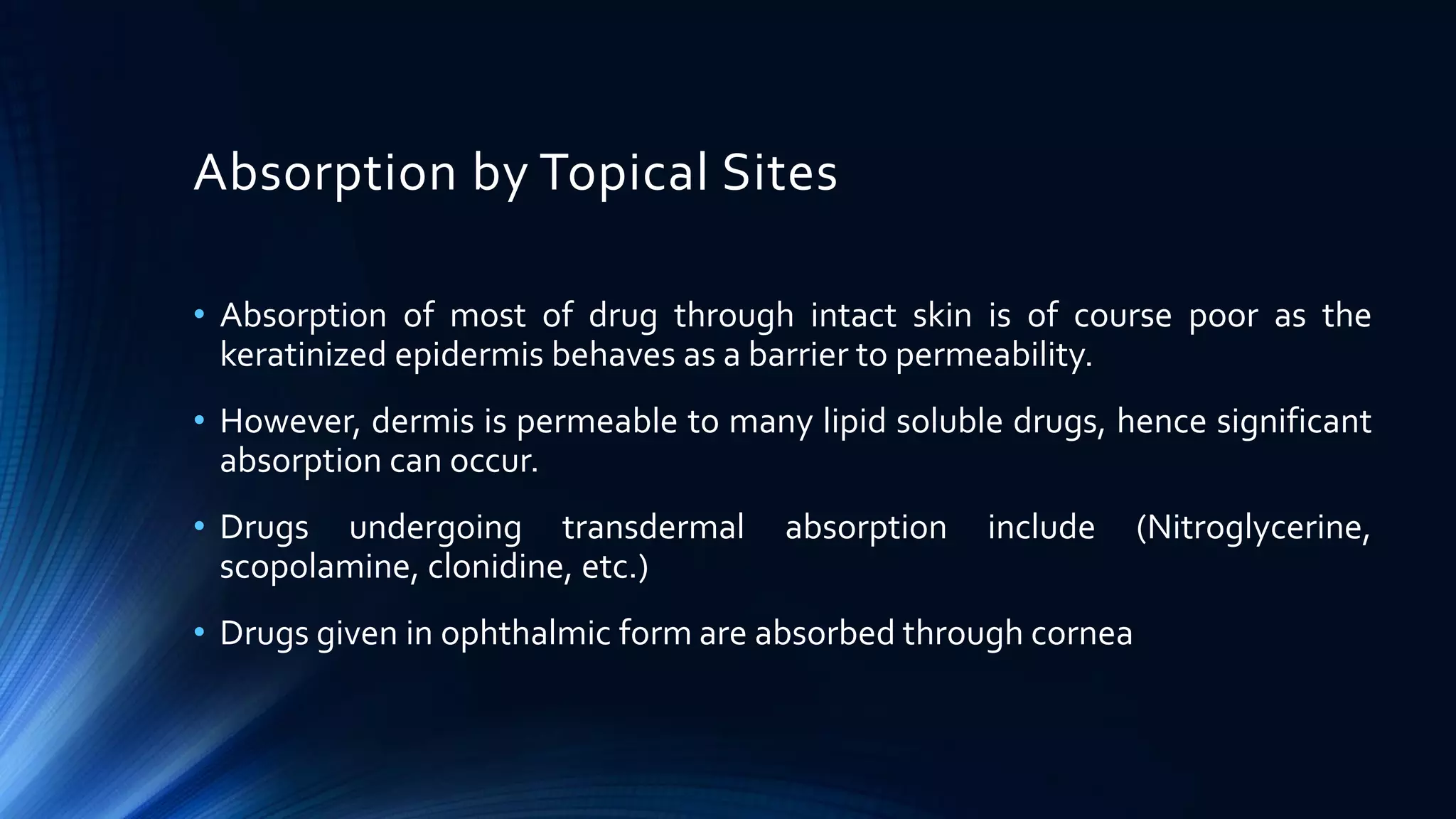 Absorption of drugs Pharmacokinetics | PDF