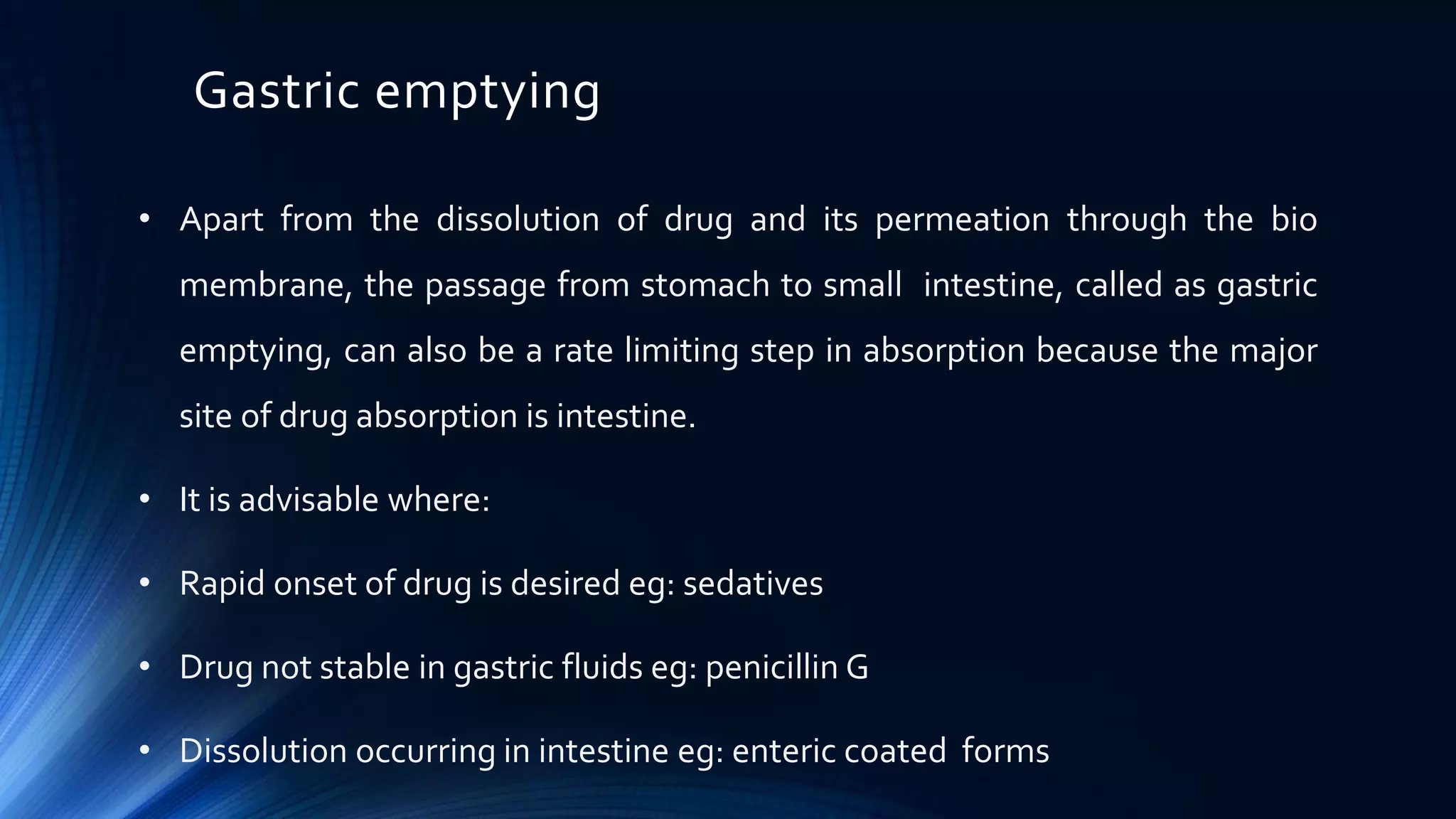 Absorption of drugs Pharmacokinetics | PDF