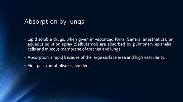 Absorption of drugs Pharmacokinetics | PDF | Digestive Disorders ...