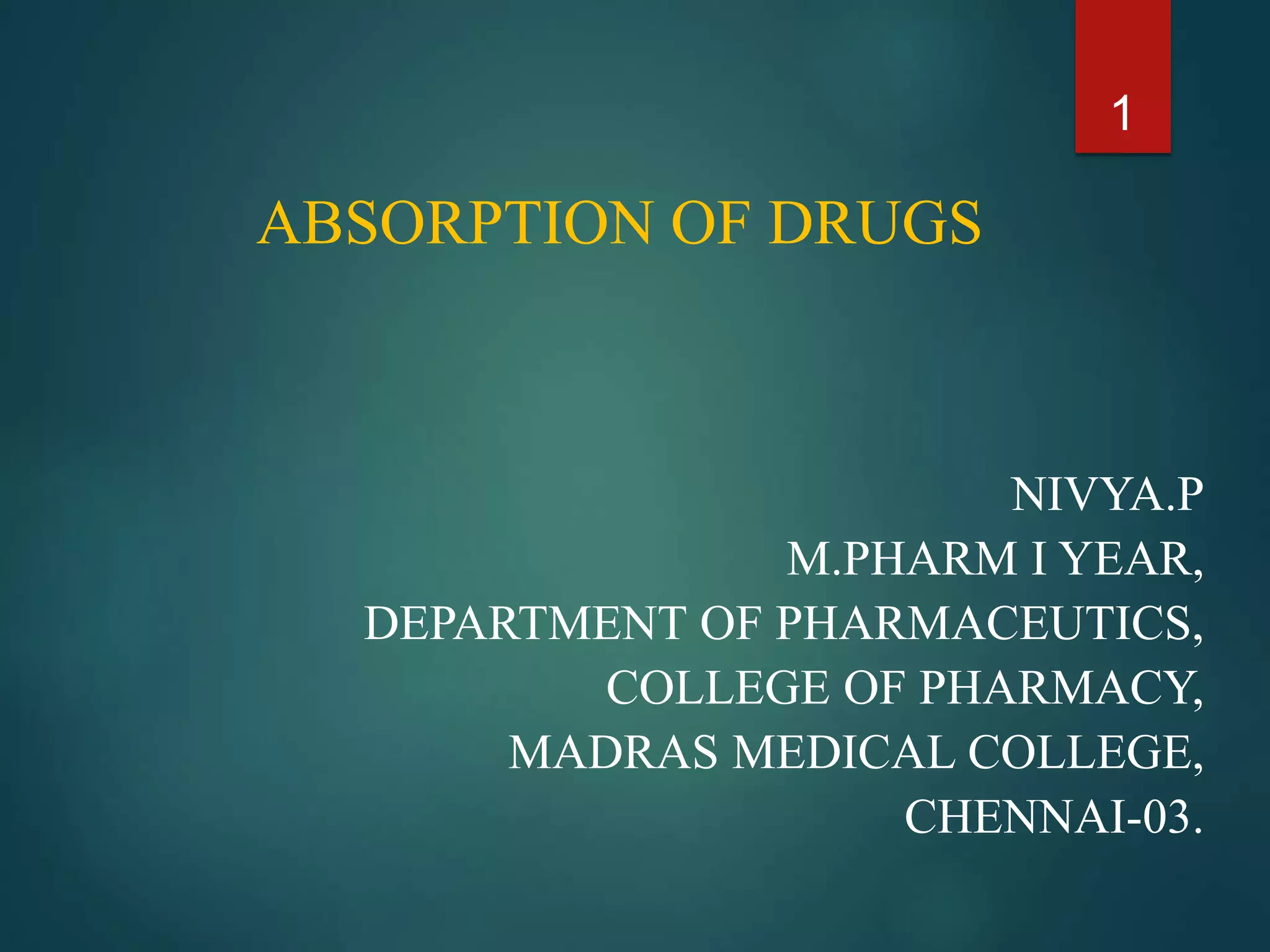 absorption of drugs.ppt