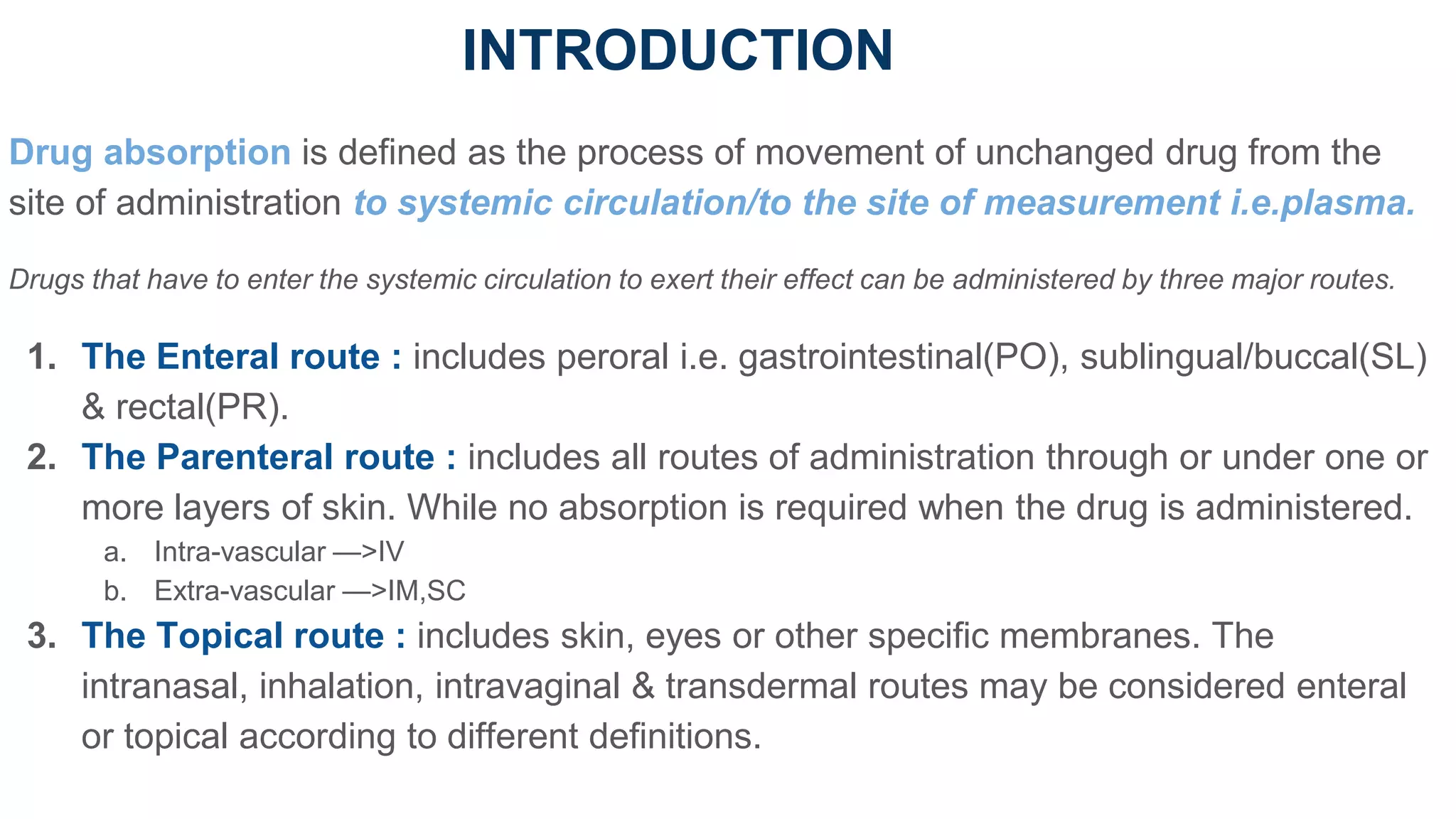 Gastrointestinal Absorption of Drugs | PPTX