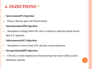 Absorption of drugs from non per os extravascular administration | PDF