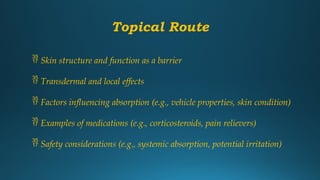 ABSORPTION OF DRUGS BY NON RAL ROUTE... | PPTX