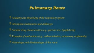 ABSORPTION OF DRUGS BY NON RAL ROUTE... | PPT