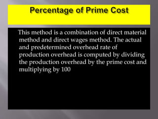 Absorption of overhead | PPTX