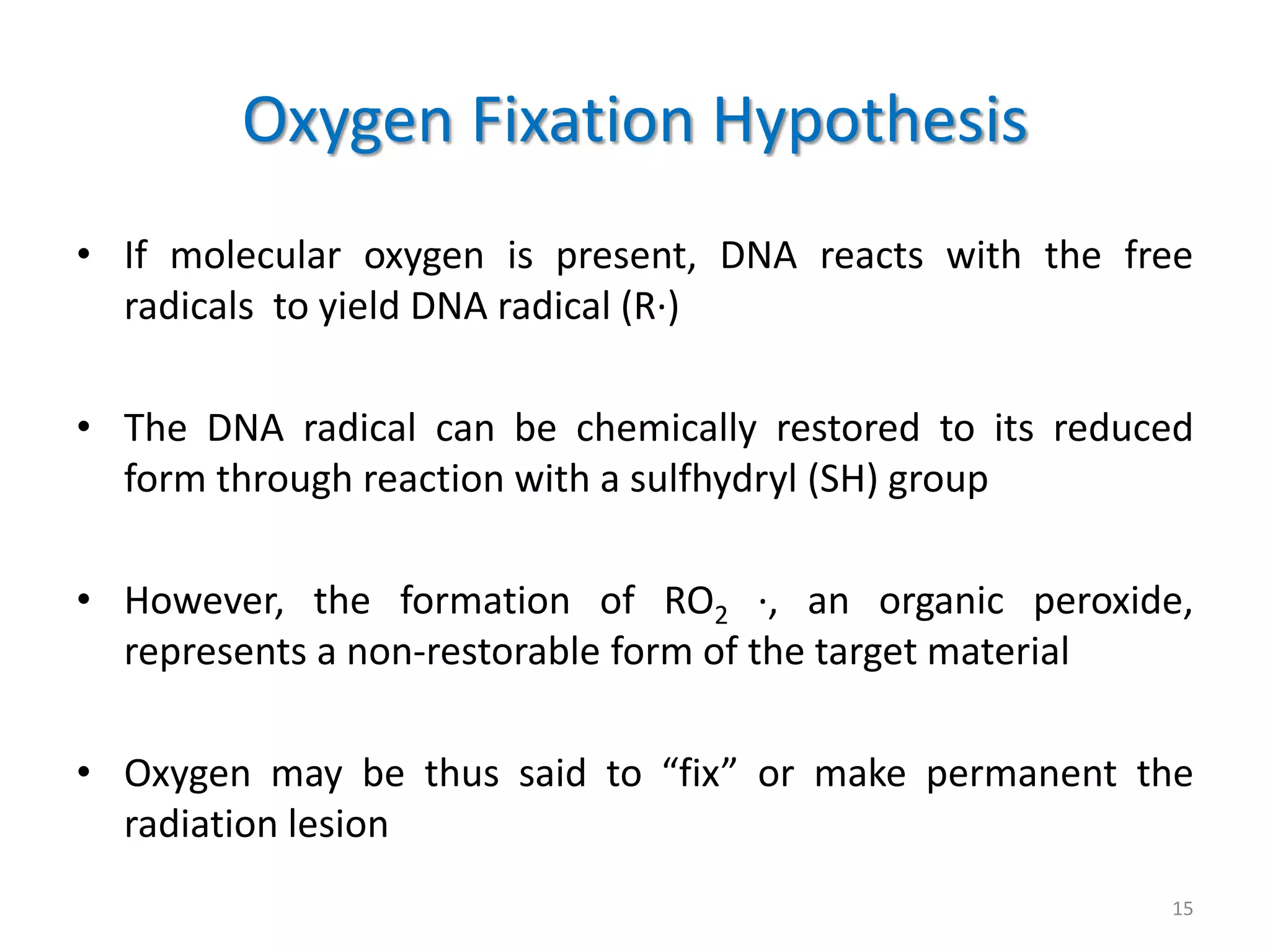 Absorption of radiation and DNA damage | PPTX
