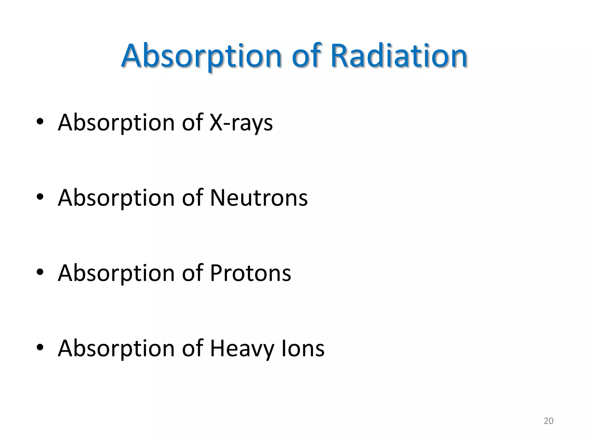 Absorption of radiation and DNA damage | PPTX