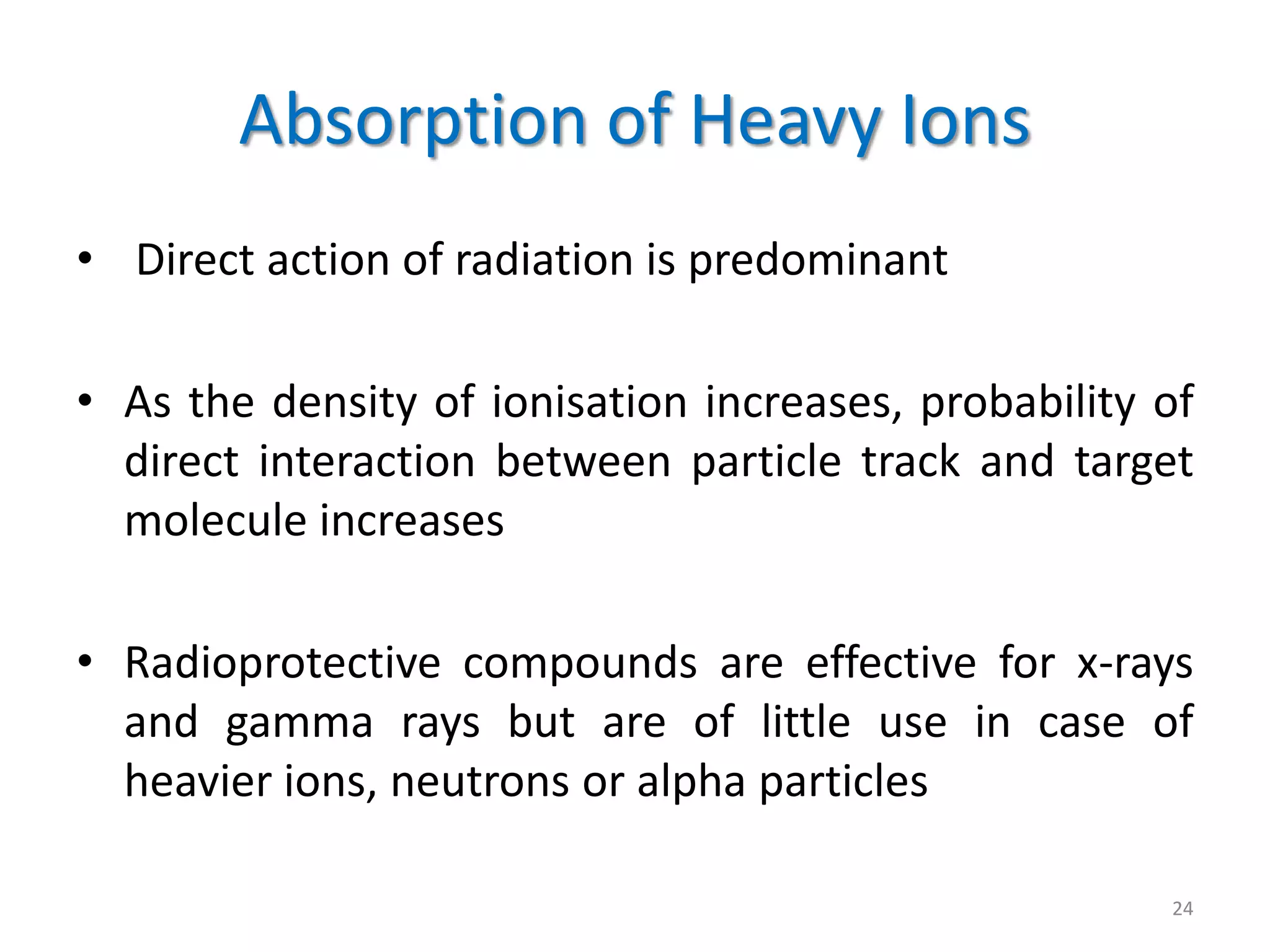 Absorption of radiation and DNA damage | PPTX