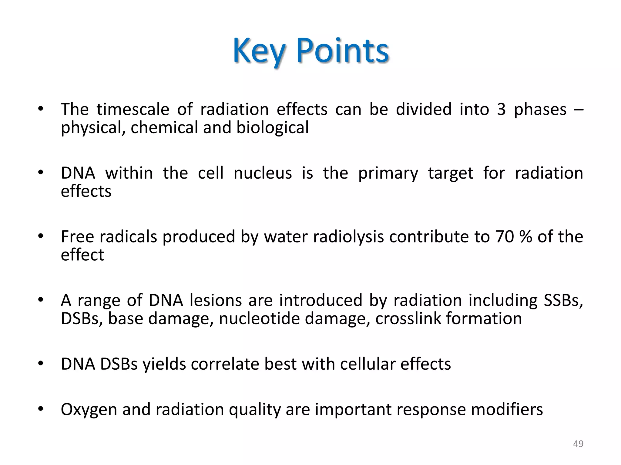 Absorption of radiation and DNA damage | PPTX