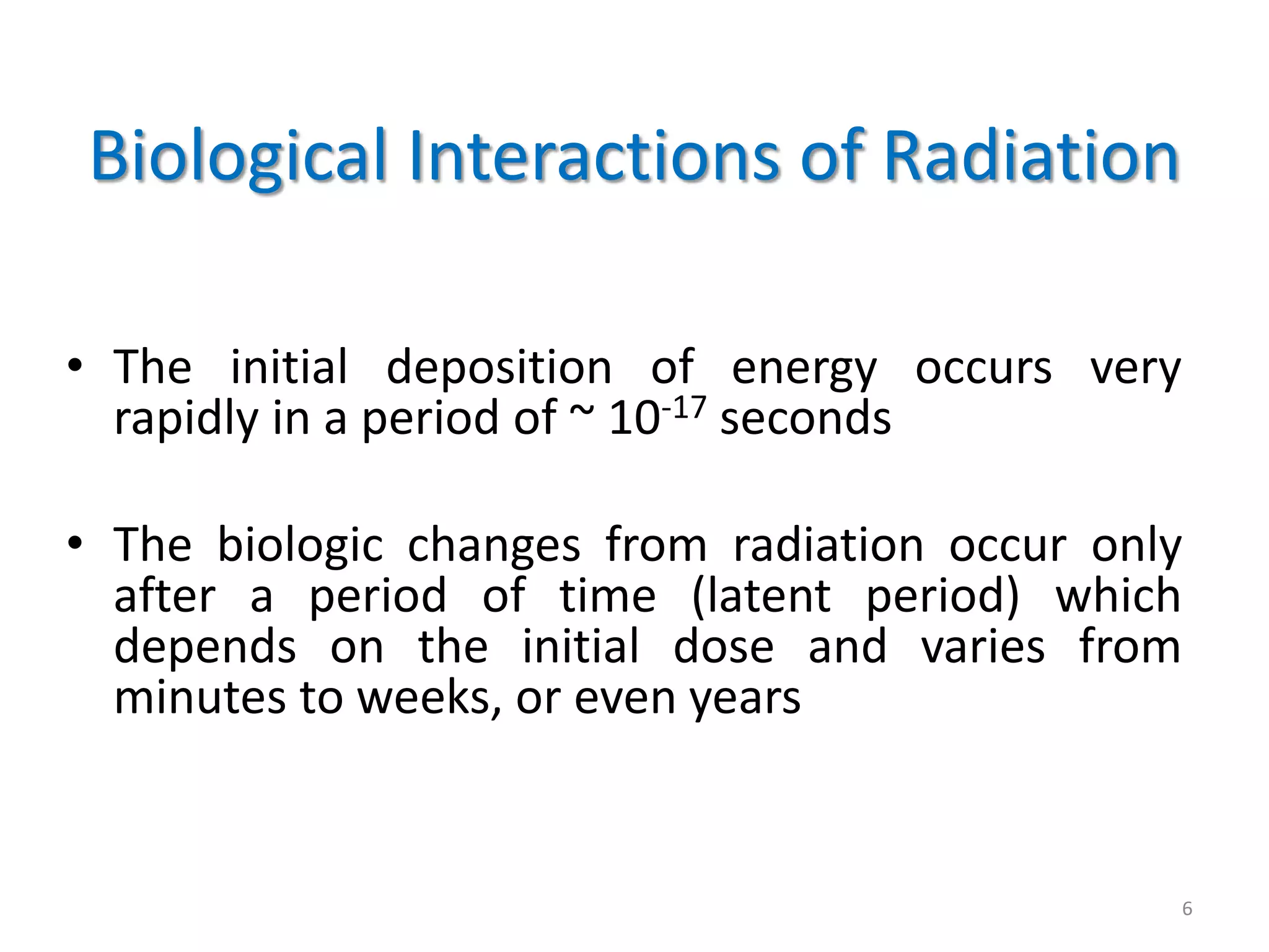 Absorption of radiation and DNA damage | PPTX