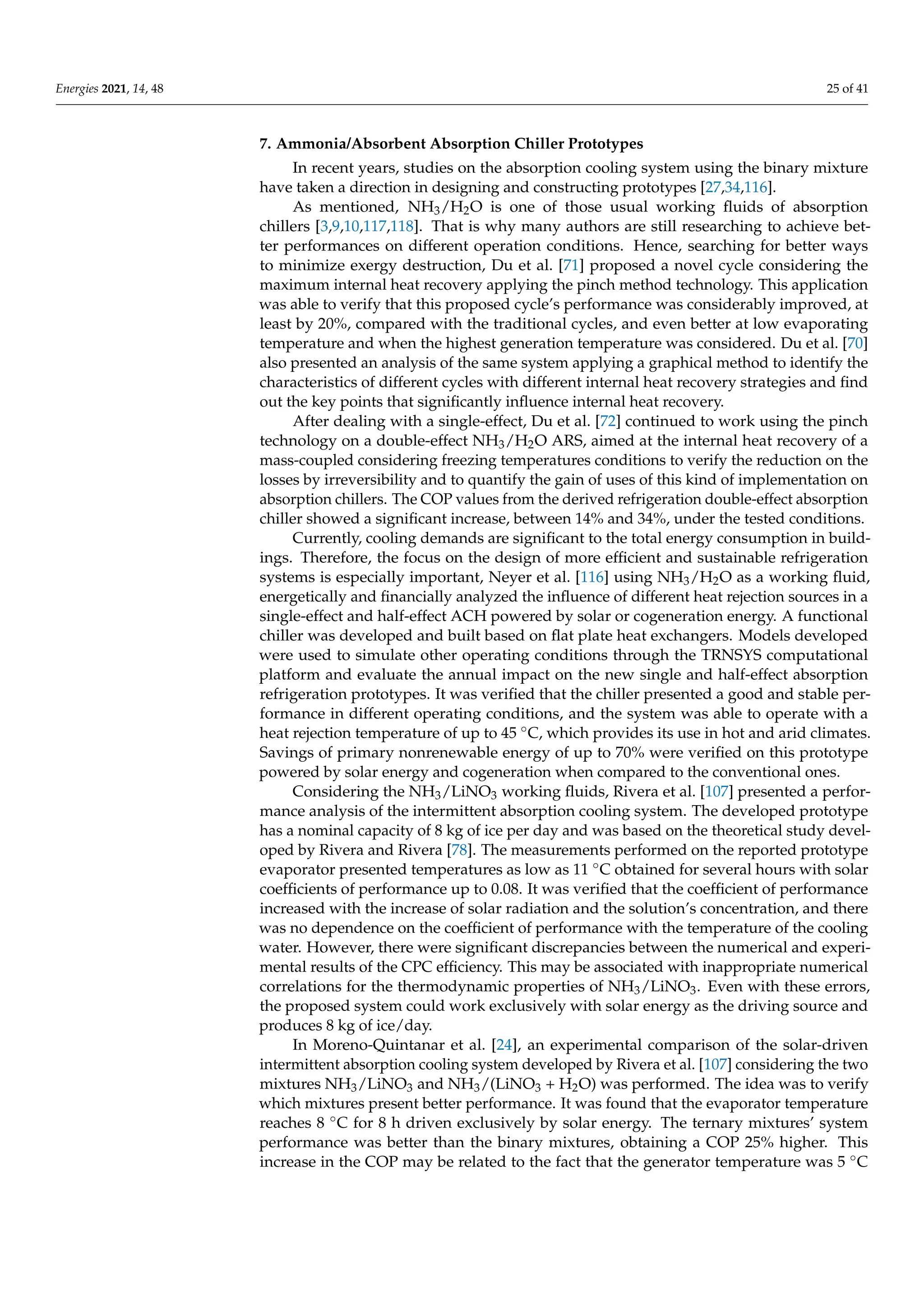 Absorption Refrigeration Systems Based on Ammonia asRefrigerant Using ...
