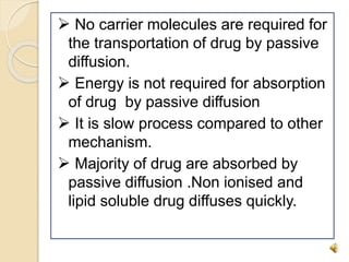 Absorption of Drugs in human body | PPT