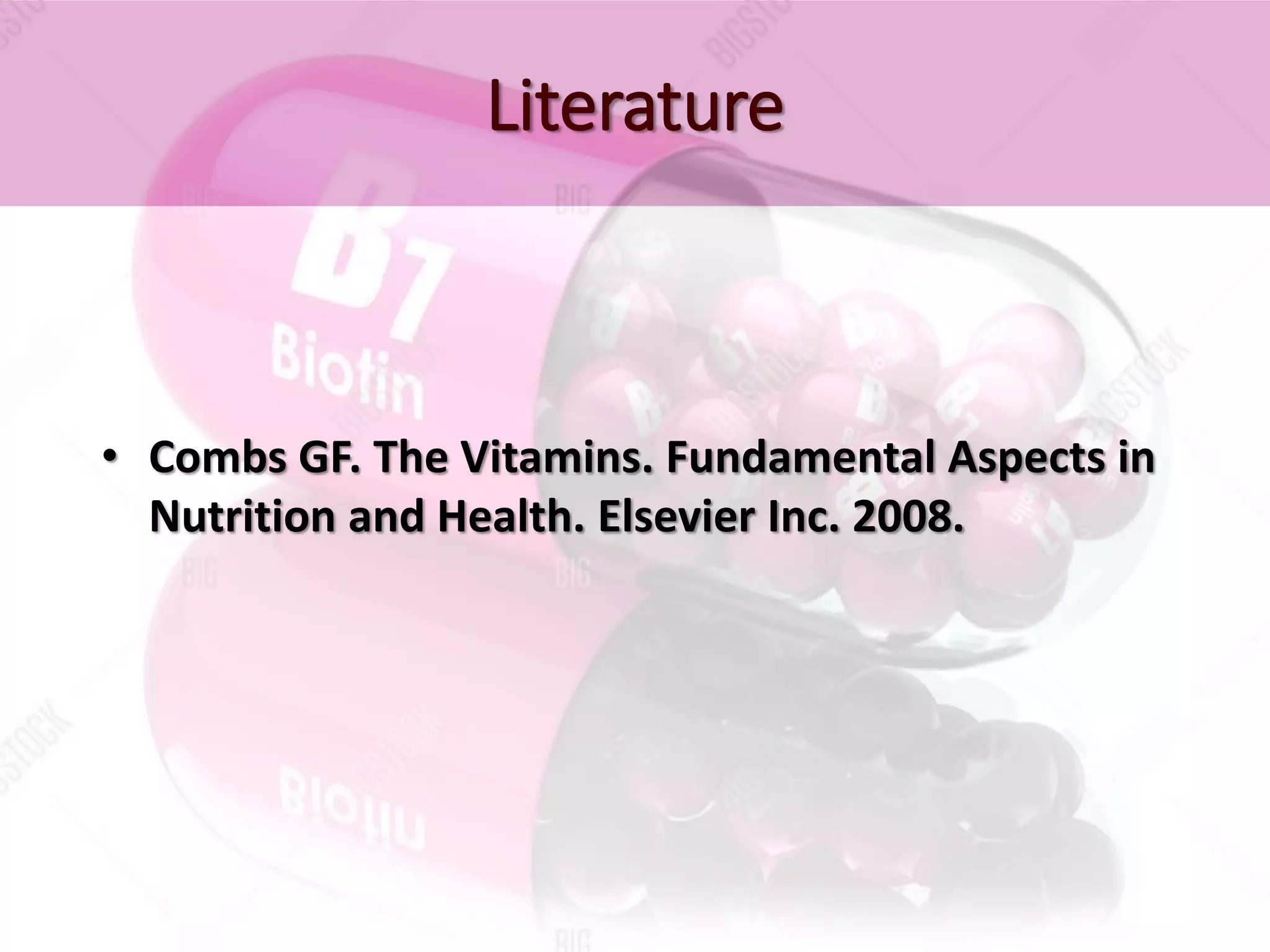 Absorption, transport and metabolism of biotin | PPSX