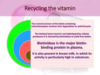 Absorption, transport and metabolism of biotin | PPSX