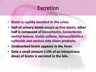 Absorption, transport and metabolism of biotin | PPSX