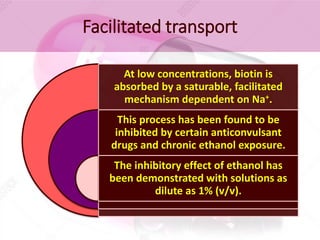Absorption, transport and metabolism of biotin | PPSX