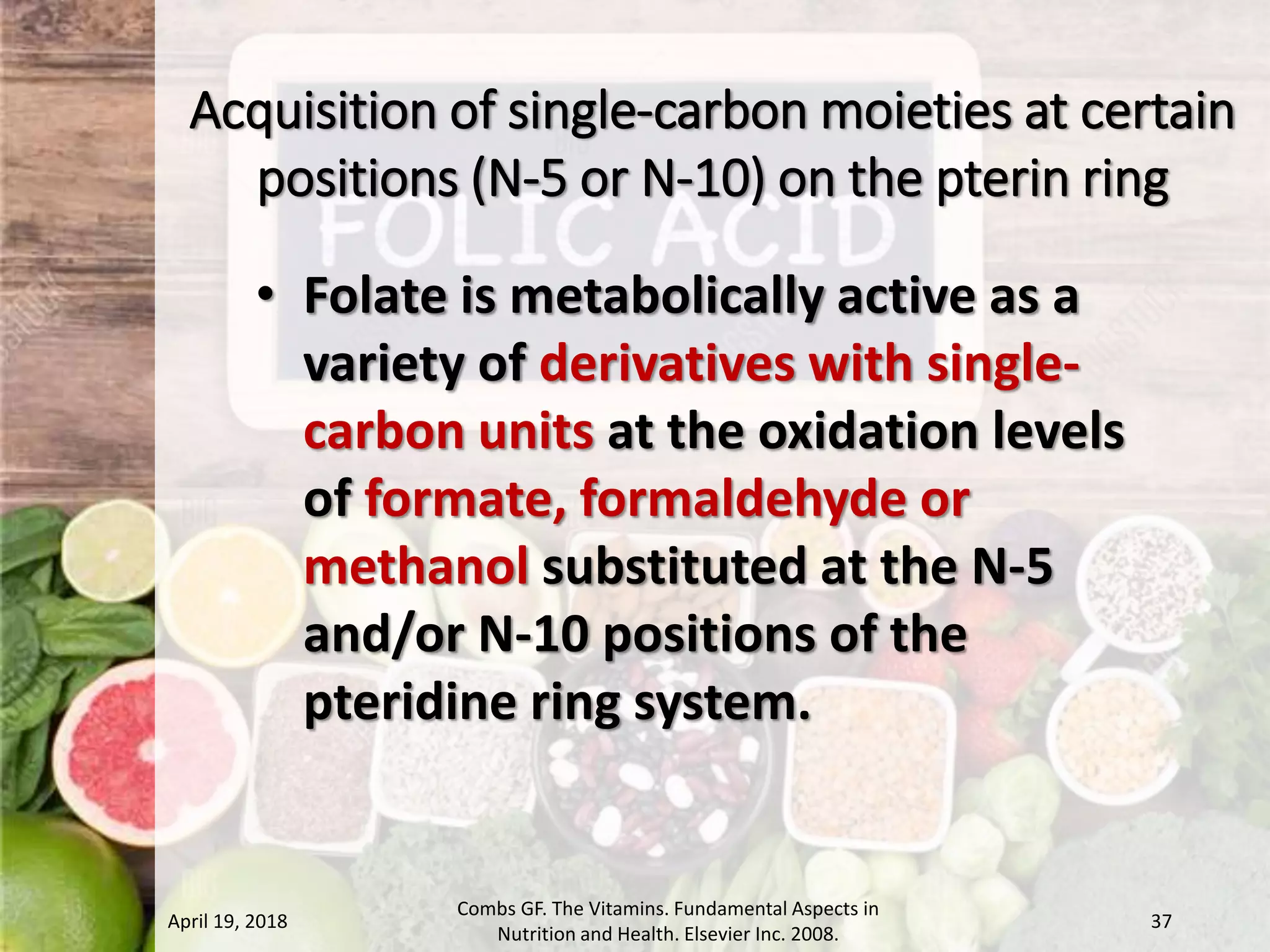 Absorption, transport and metabolism of folate | PPSX