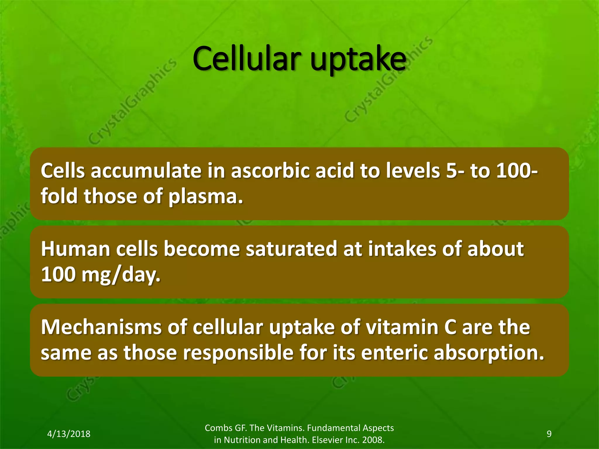 Absorption, transport and metabolism of vitamin C | PPSX