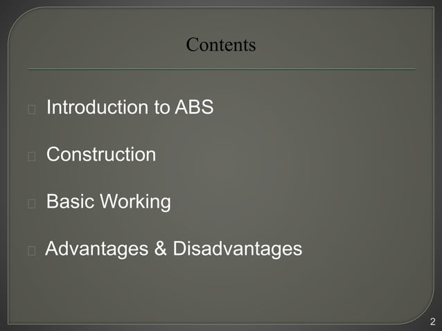 Anti-lock braking system | PPT