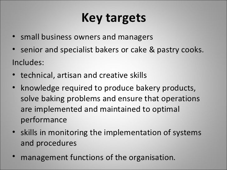 April 2010 Advanced Baking, skills for post trade bakers
