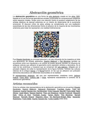Abstracción geométrica | DOCX