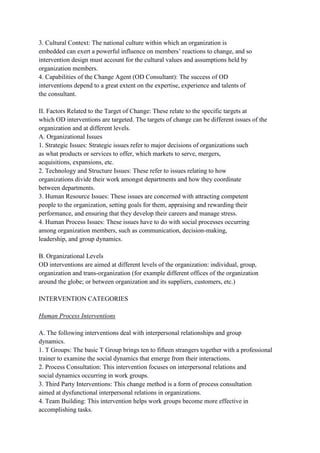 OD interventions and their implications | DOCX