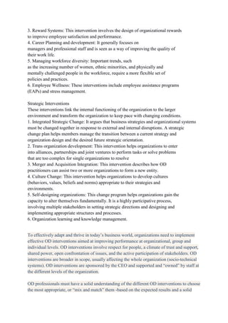 OD interventions and their implications | DOCX