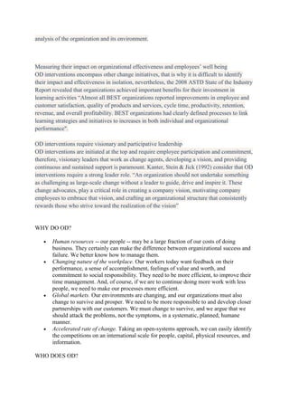 OD interventions and their implications | DOCX