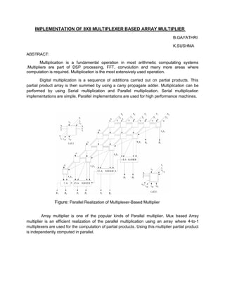 mux based array multiplier | PDF