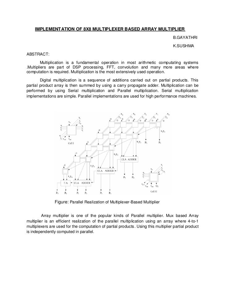 Mux Based Array Multiplier
