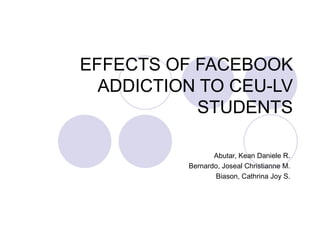 Facebook Addiction Disorder | PPT | Social Networking | Internet