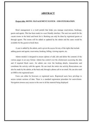 Abstract | DOC | Hotel Properties | Real Estate