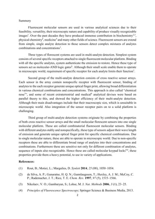 COMBINATORIAL FLUORESCENT MOLECULAR SENSORS | PDF