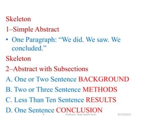 Abstract of research article | PPTX