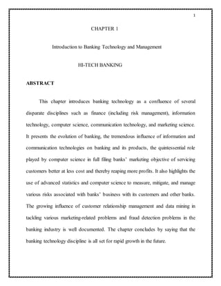 Hi tech banking | PDF