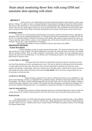 Heart attact detect and monitoring system via arduino. | DOC