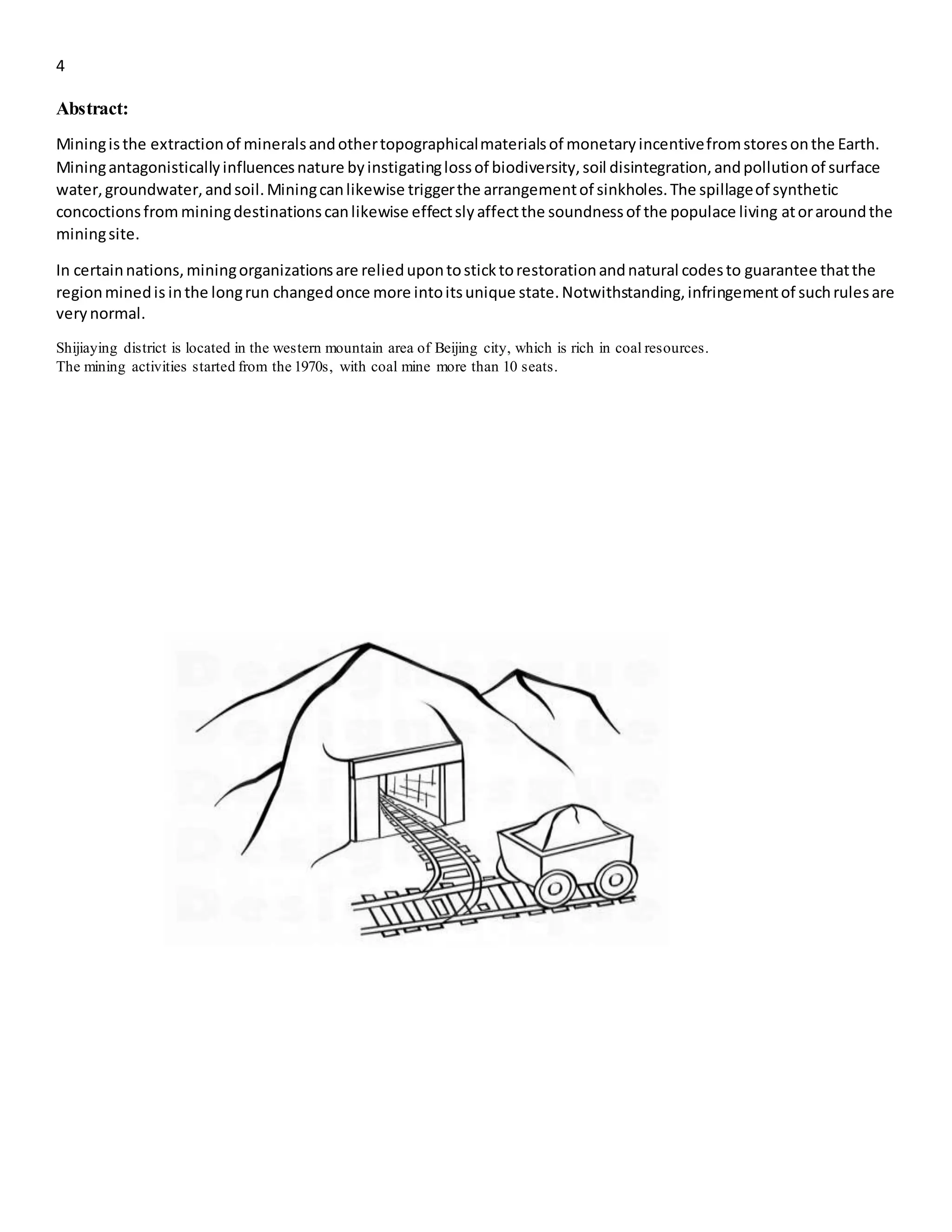Geological & Environmental impact of Mining | DOCX