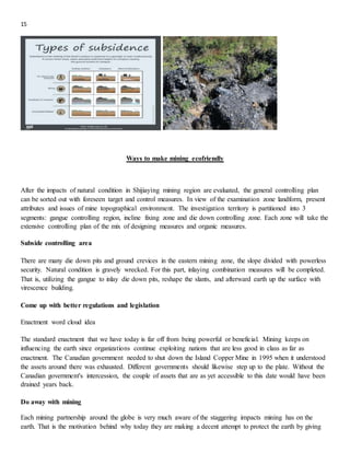 Geological & Environmental impact of Mining | DOCX