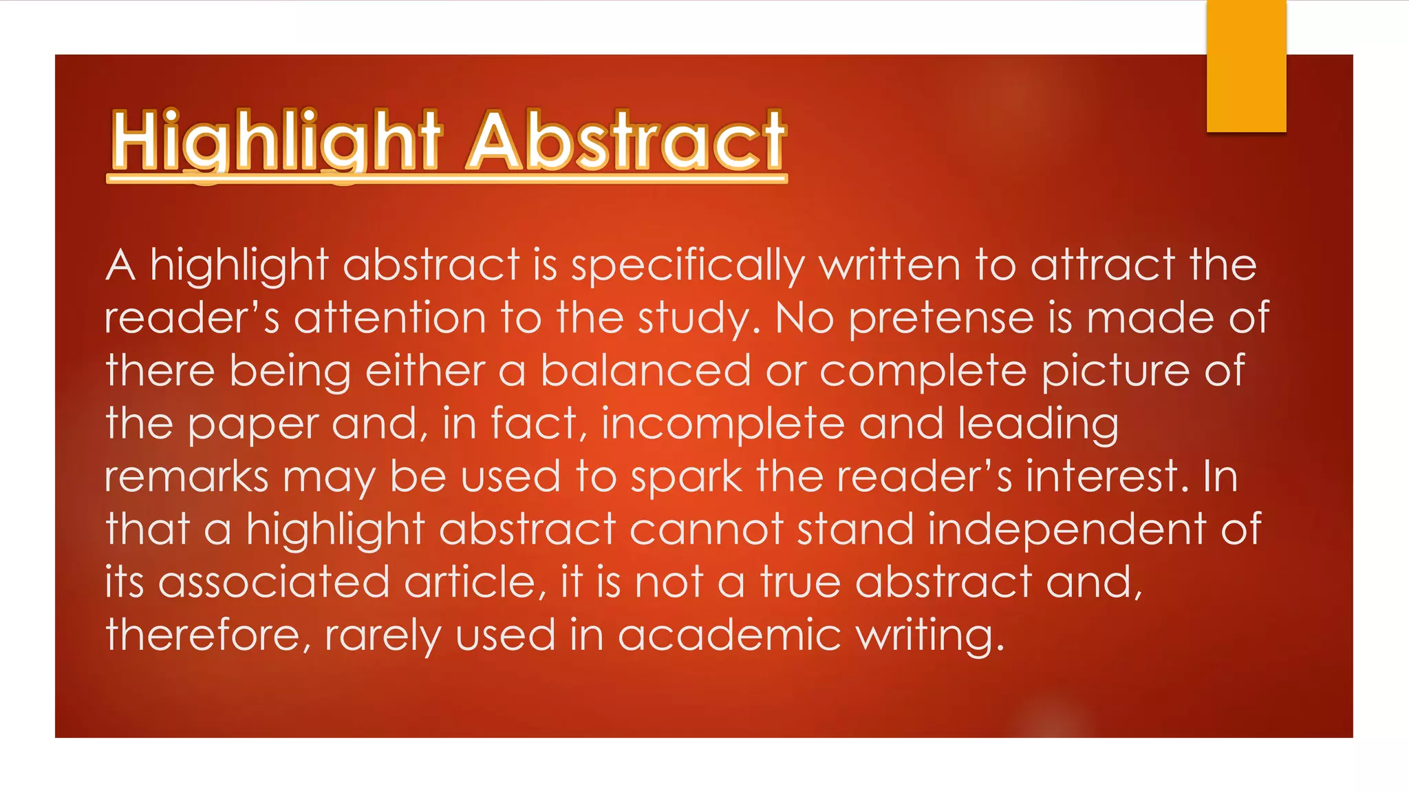 what is an Abstract & importance of an Abstract | PDF