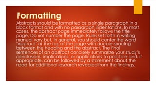 what is an Abstract & importance of an Abstract | PDF