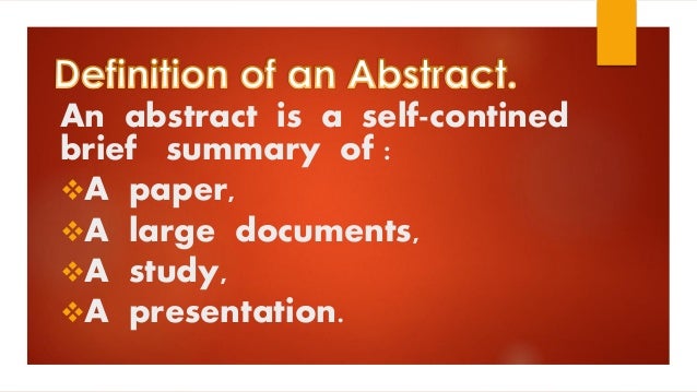 what is an Abstract & importance of an Abstract