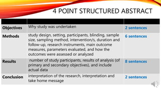 Abstract formation for research study | PPTX