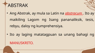 Filipino sa Piling Larang in Abstract.pptx