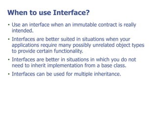 Abstract class and Interface | PPTX | Programming Languages | Computing