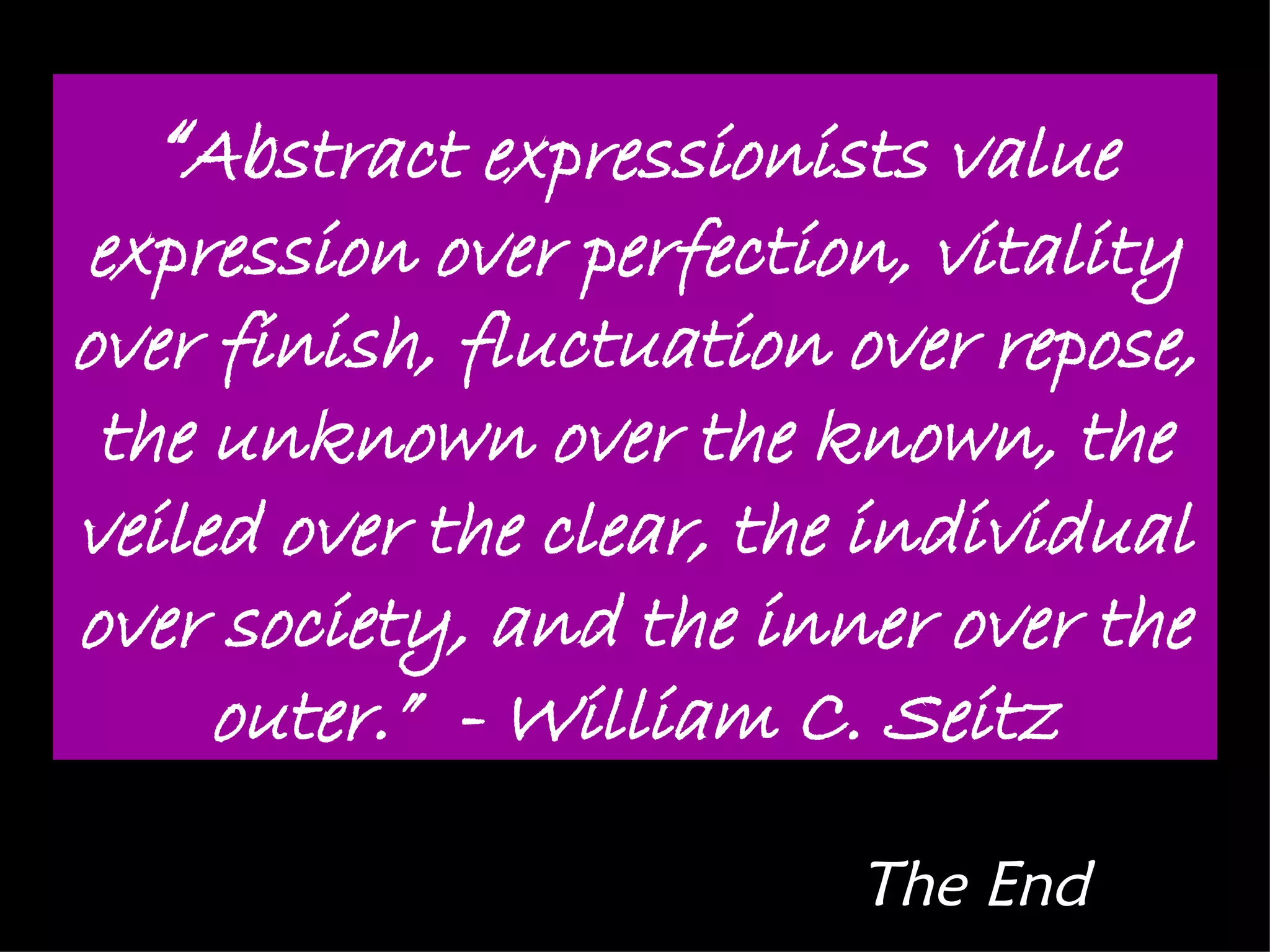 Abstract Expressionism Powerpoint | PPT