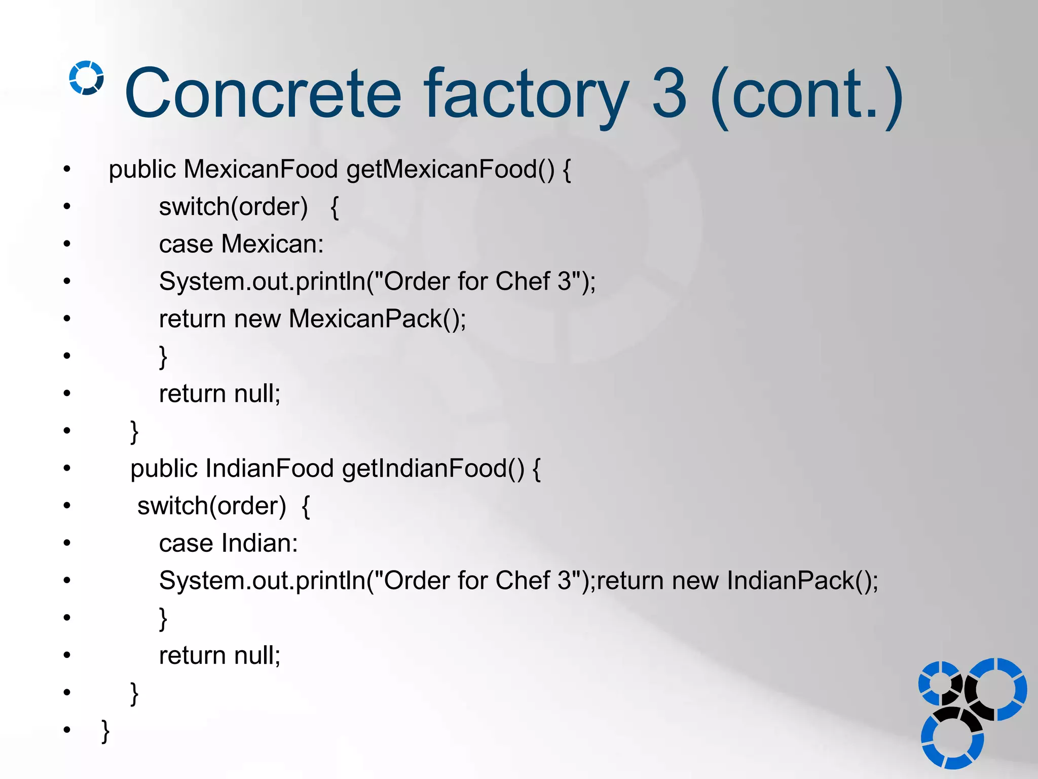 Abstract Factory Pattern (Example & Implementation in Java) | PPTX