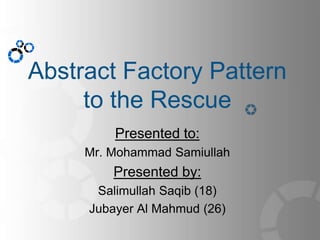 Abstract Factory Pattern (Example & Implementation in Java) | PPT