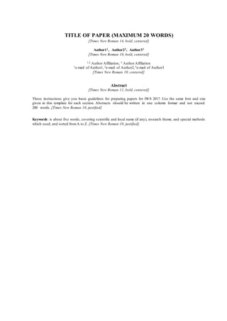 Abstract iws-2017-template. | PDF